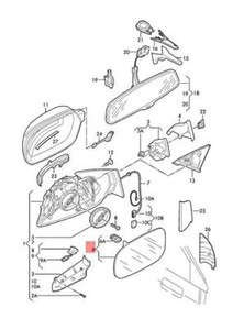 Genuine AUDI Q5 Q7 Mirror Glass Aspherical Wide Angle Anti-Dazzle ...
