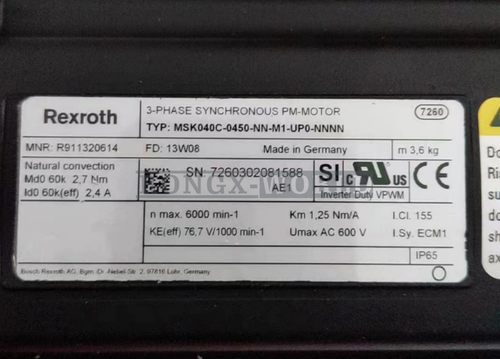 ONE NEW Rexroth SERVO MOTOR MSK040B-0450-NN-M1-UP0-NNNN R911320614 | eBay