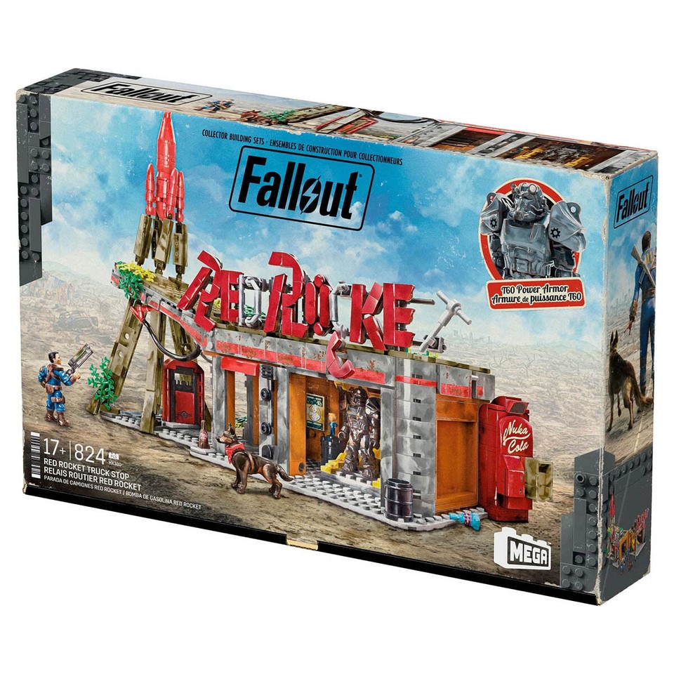 MEGA Fallout Red Rocket Truck Stop Building Blocks Brick Set 824pcs ...