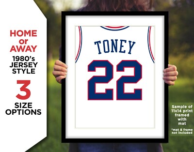 ANDREW TONEY Jersey Photo Art PHILADELPHIA 76ers Basketball 8x10 11x14 ...