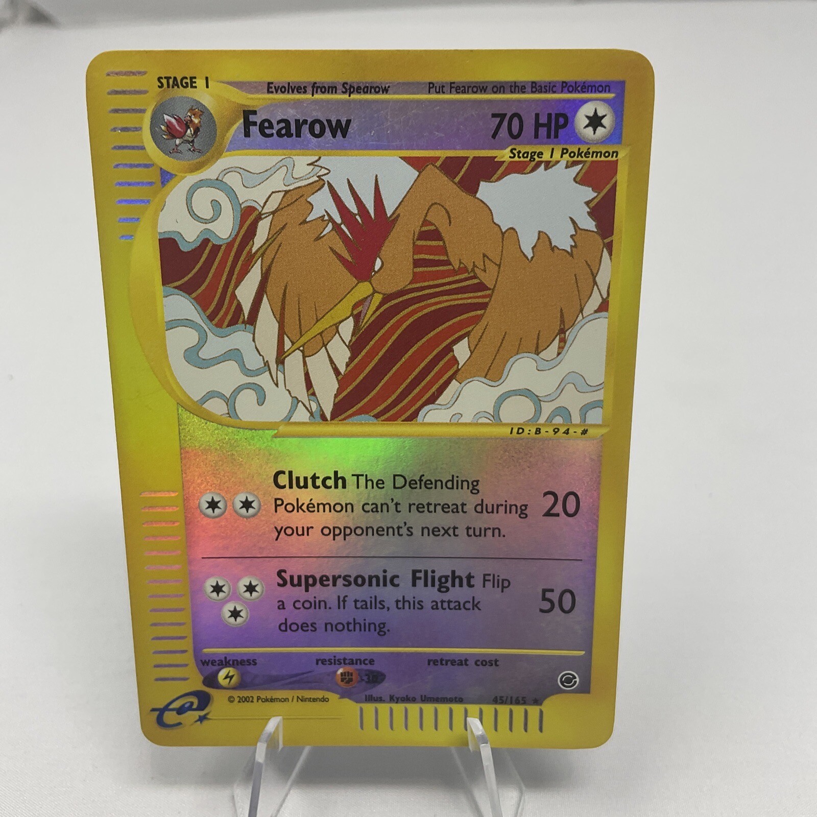 Pokémon FEAROW Reverse Holo Rare Card 45/165 Expedition Base Set WoTC ...