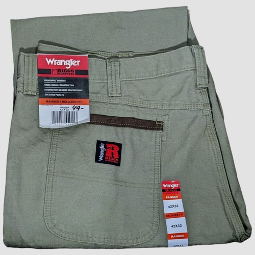 Wrangler Riggs Workwear Ranger Relaxed Fit Khaki Beige Ripstop Cargo ...