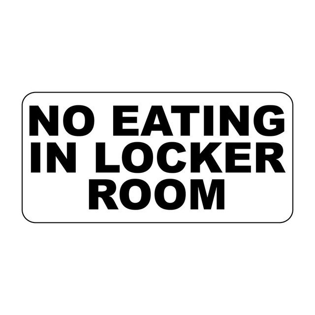 No Eating In Locker Room Retro Vintage Style Metal Sign - 8 In X 12 In ...