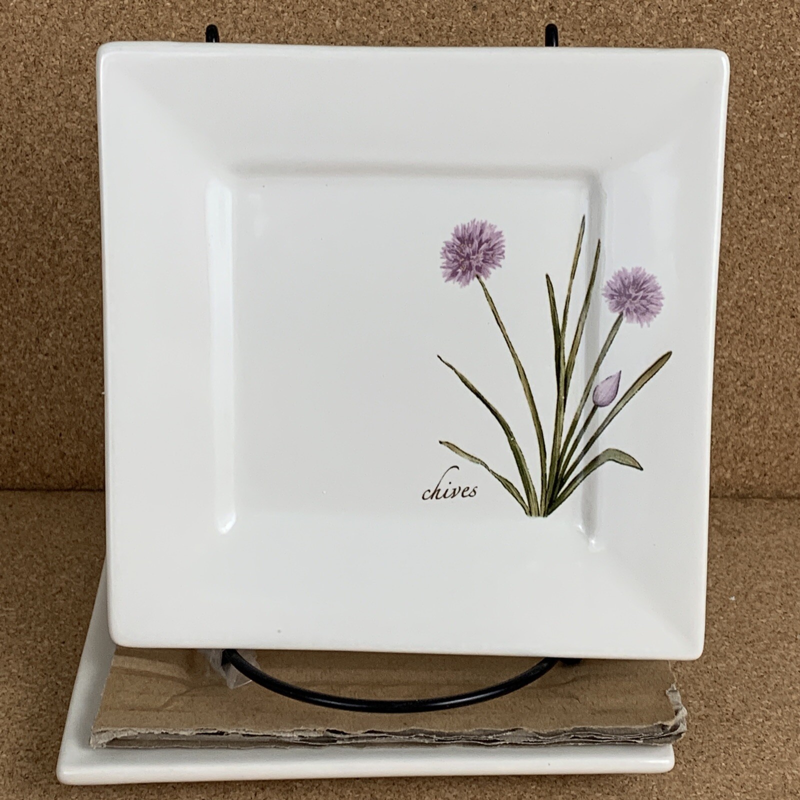 4 Mallory Lane Appetizer Dessert Plates Spices Sage Lavender Chives ...