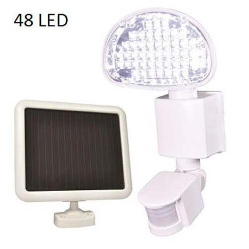 DEFIANT Solar 48-Light 180-Degree White Motion Activated Outdoor ...