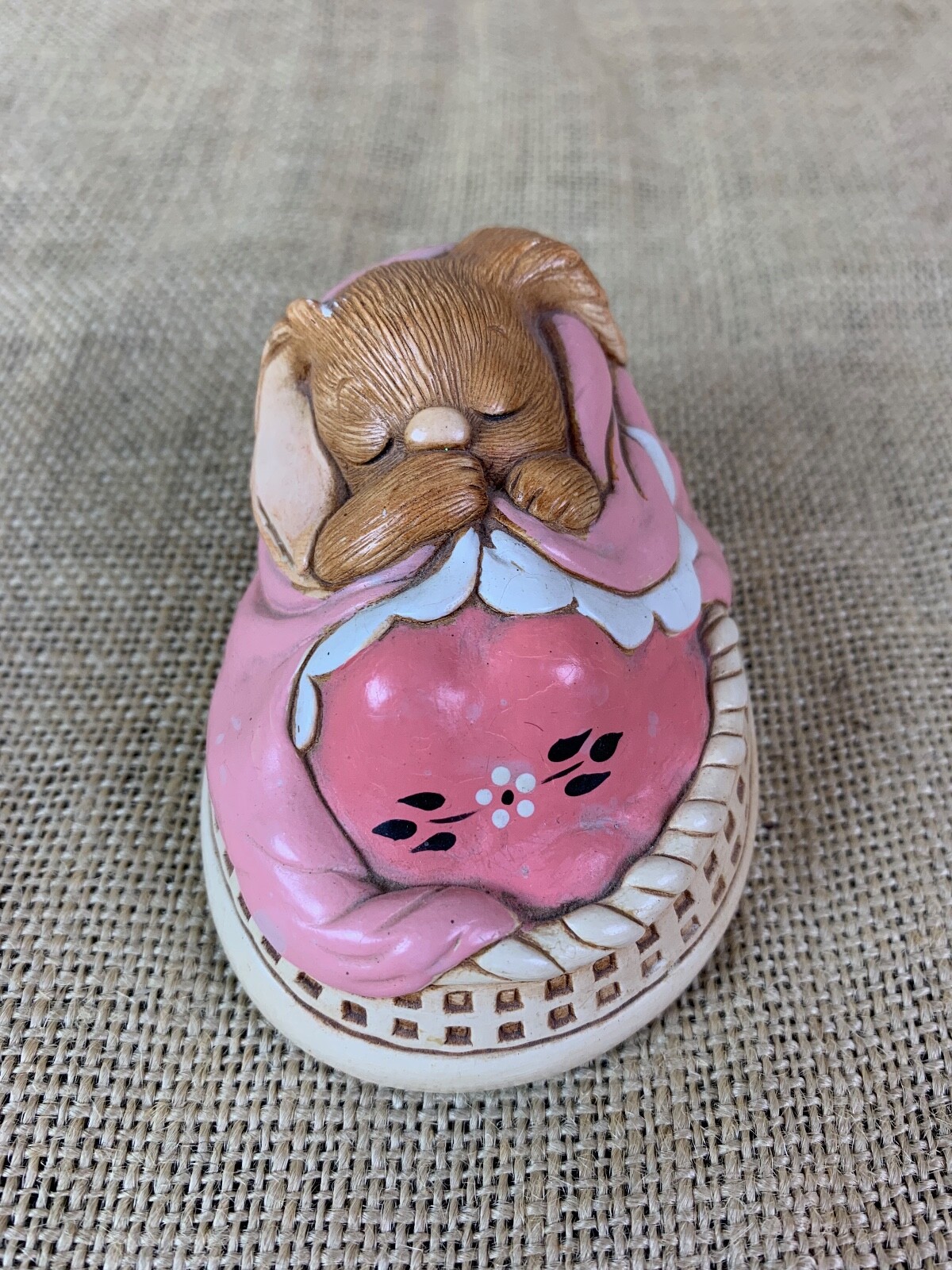 Vtg PENDELFIN BUNNY RABBIT "POPPET" Hand Painted Stonecraft Made ...