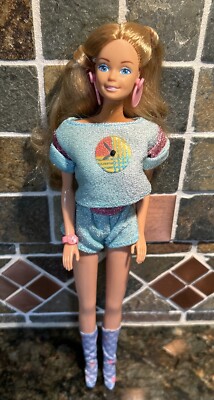 Mattel Barbie Doll FunTime #3717 Blue Outfit Vintage 1986 Loose Toy ...