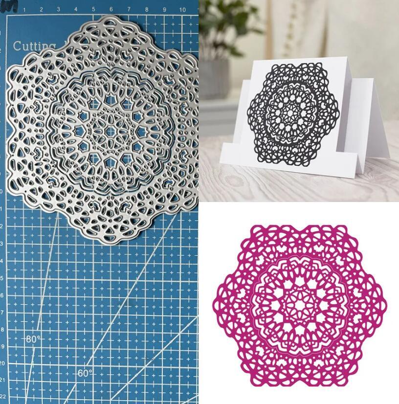 Lace Frame Metal Cutting Dies Stencil DIY Scrapbooking Paper Card Mold ...