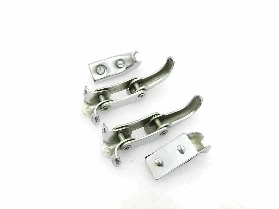 WINDSHIELD INTERIOR LATCH KIT CHROME FIT FOR WILLYS JEEP 50-52 M38s CJS ...