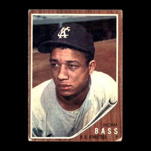 Norm Bass 1962 Topps Kansas City Athletics #122 Vintage Set Filler! | eBay