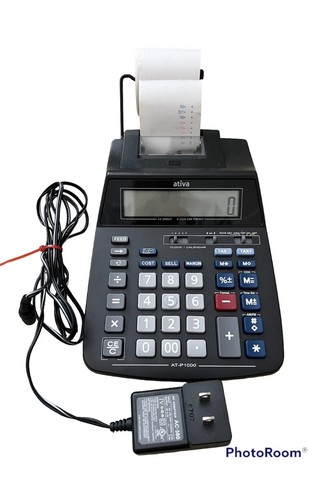 Ativa AT-P1000 Printing Calculator 2 Color Ribbon Print Display 12 ...