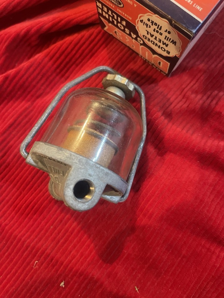 Nos Vintage Fuel Filter ( Glass Bowl Fuel Filter Durex Moraine | eBay