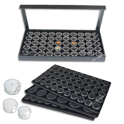 Gem Jar Jewelry Trays Gemstone Organize Box Acrylic Lid Box w/ Gem Jar ...