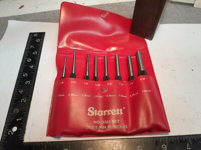 Starrett S565PC Drive Pin Punch Set (8 Pieces) exc condition engineer ...