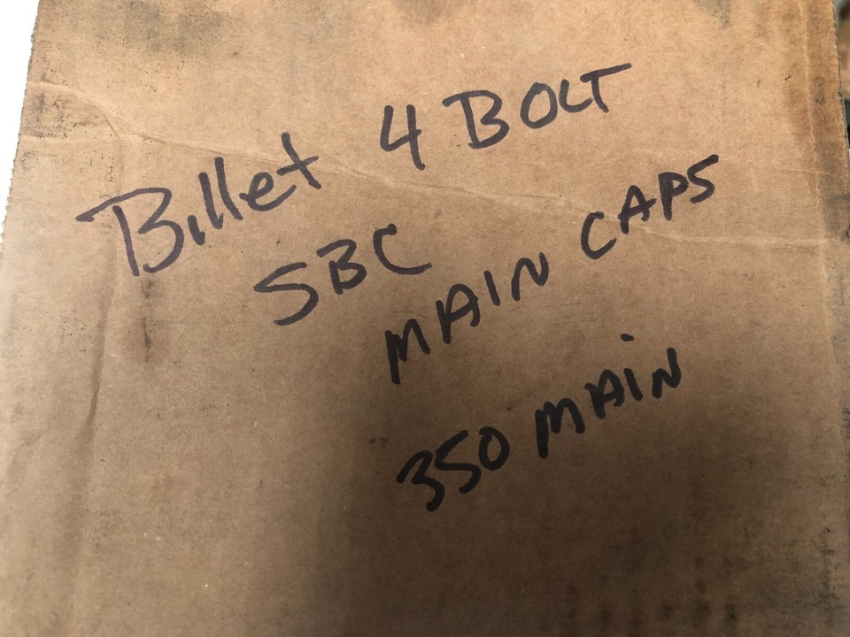 SBC Billet 4 Bolt Splayed Main Caps 350 Mains Engine Block ...