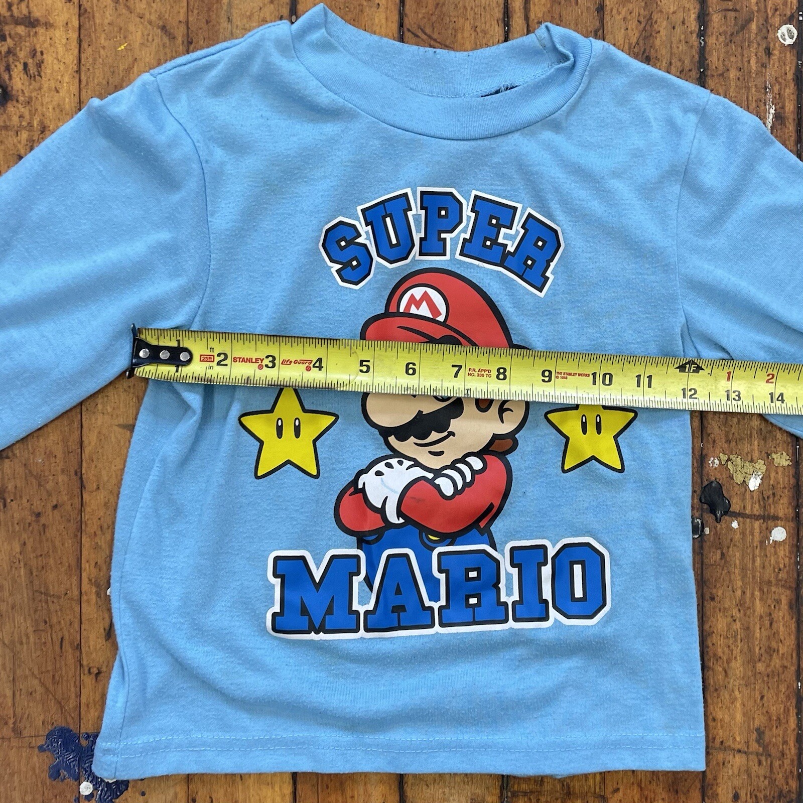 Vintage SUPER MARIO Small Light Blue Flame Resistant … - Gem