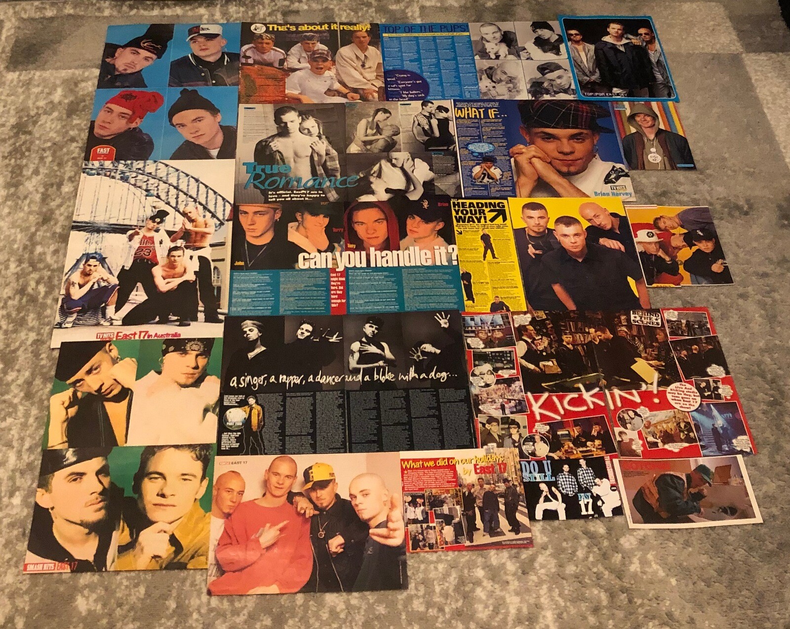 EAST 17 Poster & Article Magazine Cuttings (Brian Harvey Tony Mortimer ...