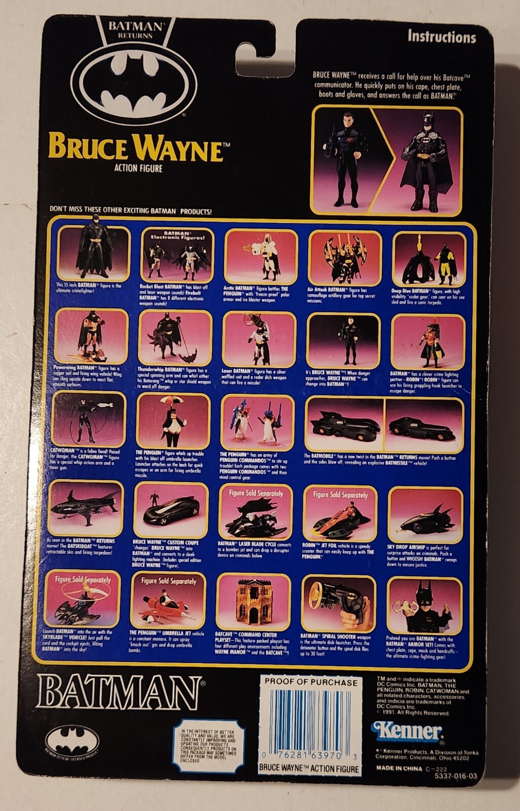 Kenner Batman Returns Bruce Wayne With Quick Change Armor Figure 1991 ...