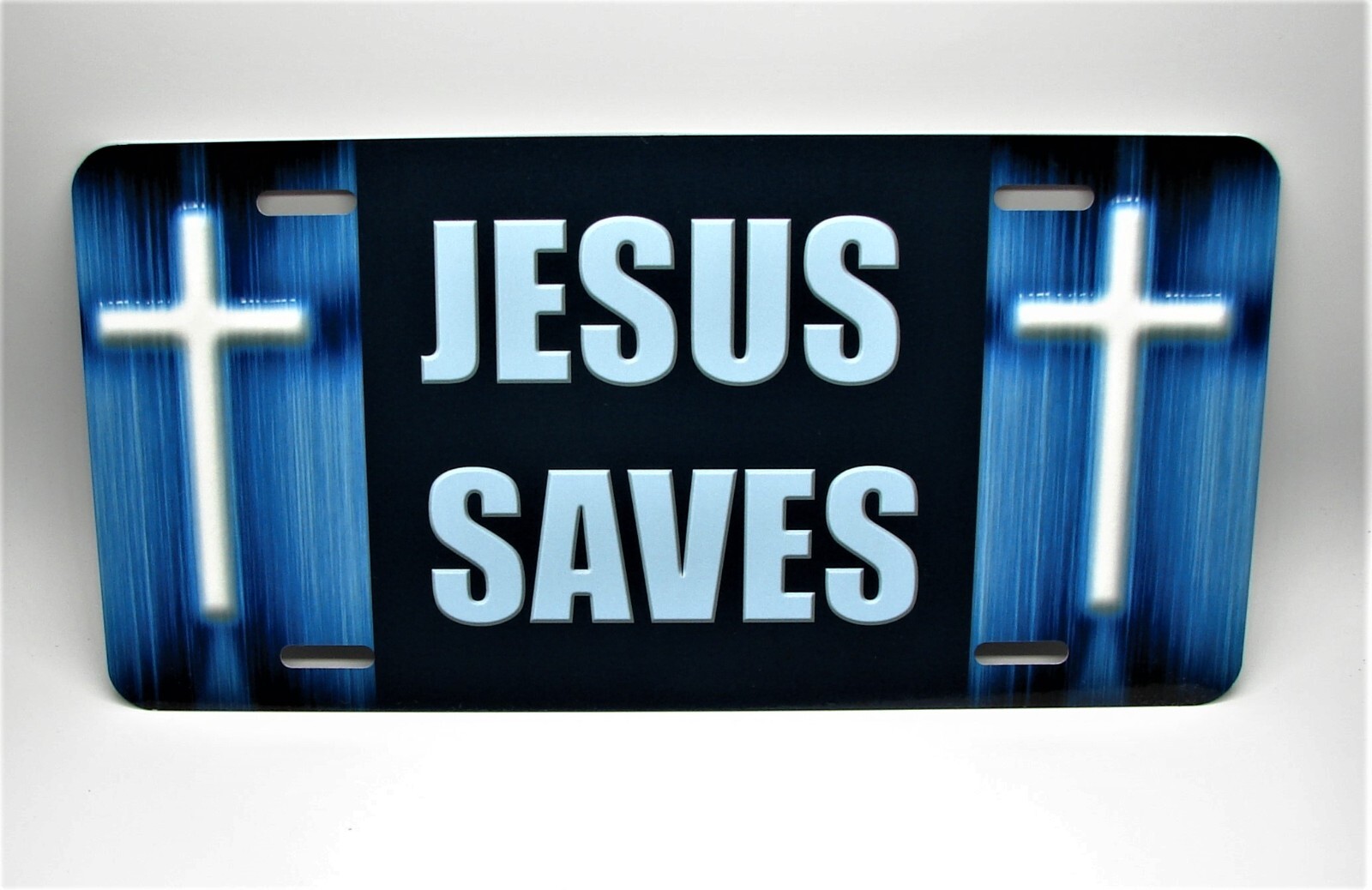 JESUS SAVES METAL CAR LICENSE PLATE. CHRISTIAN CROSS RELIGIOUS CAR ...