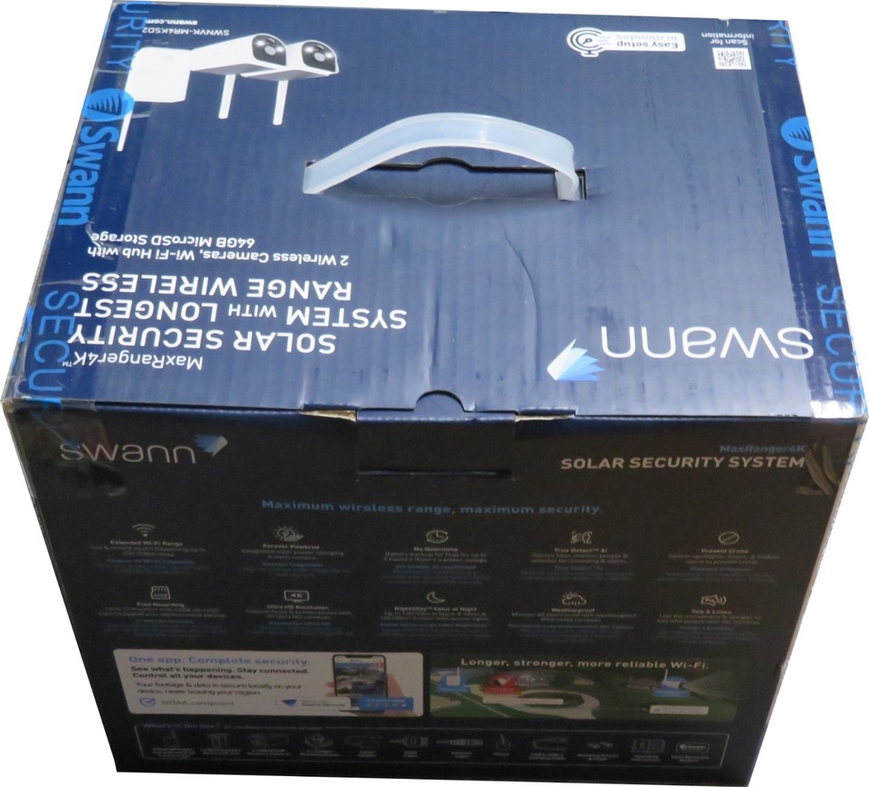 Swann MaxRanger4K Solar 2 Camera 8 Channel Wireless Security System | eBay