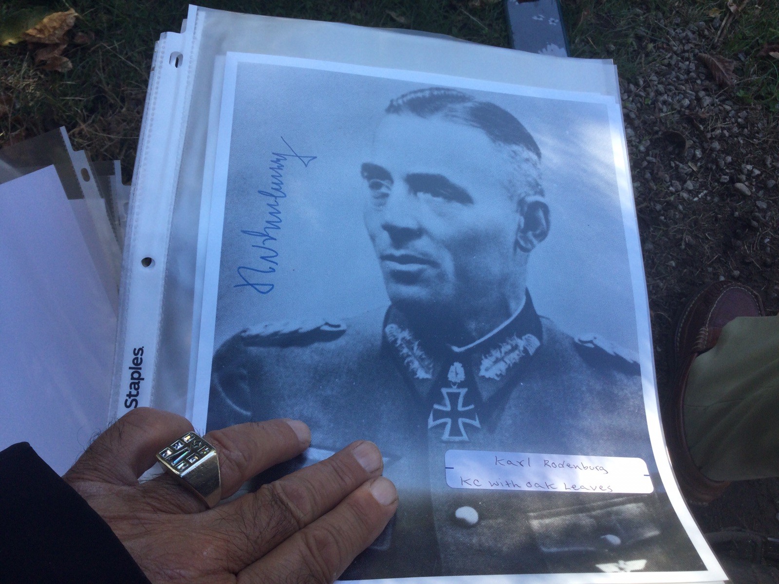 WWII German General Karl Rodenburg Knights Cross Autograph No Reserve ...