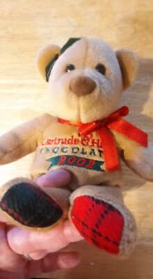Mary Meyer Gertrude Hawk 2002 TEDDY BEAR 7" Bean Bag Stuffed Animal Toy ...