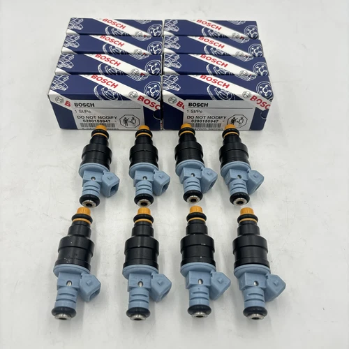 8X Genuine BOSCH 25LB Fuel Injectors OEM 0280150947 For Ford F250 F350 ...