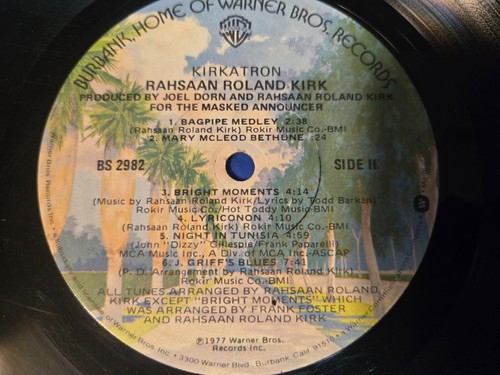 Rahsaan Roland Kirk – Kirkatron - VINYL RECORD LP (DISC ONLY, NO COVER ...