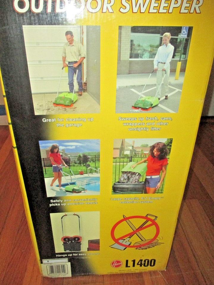 HOOVER SPIN SWEEP OUTDOOR SWEEPER L1400 GARAGE+DRIVEWAY NEW LOCAL PICK ...
