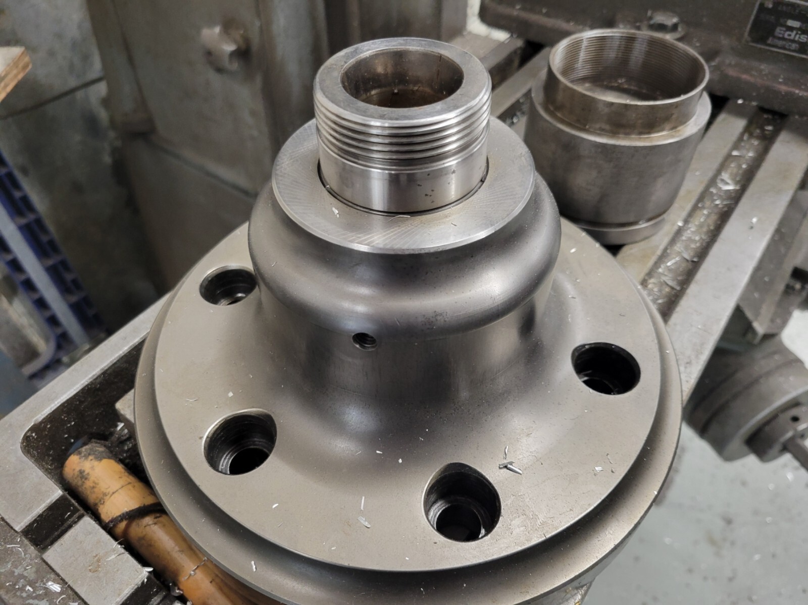 ATS 5C COLLET CHUCK CNC LATHE THREADED NOSEPIECE A2-8 MOUNT, WITH 25 ...