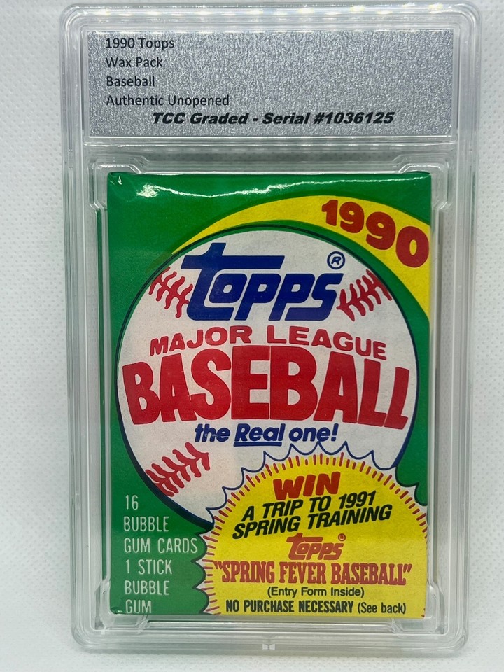 Topps Baseball Authentic Unopened Graded Encapsulated Wax Packs 1981 ...