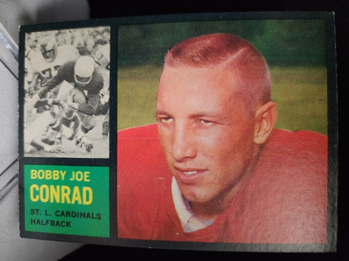 BOBBY JOE CONRAD 1962 TOPPS #141 ST. LOUIS CARDINALS NFL FOOTBALL CARD ...