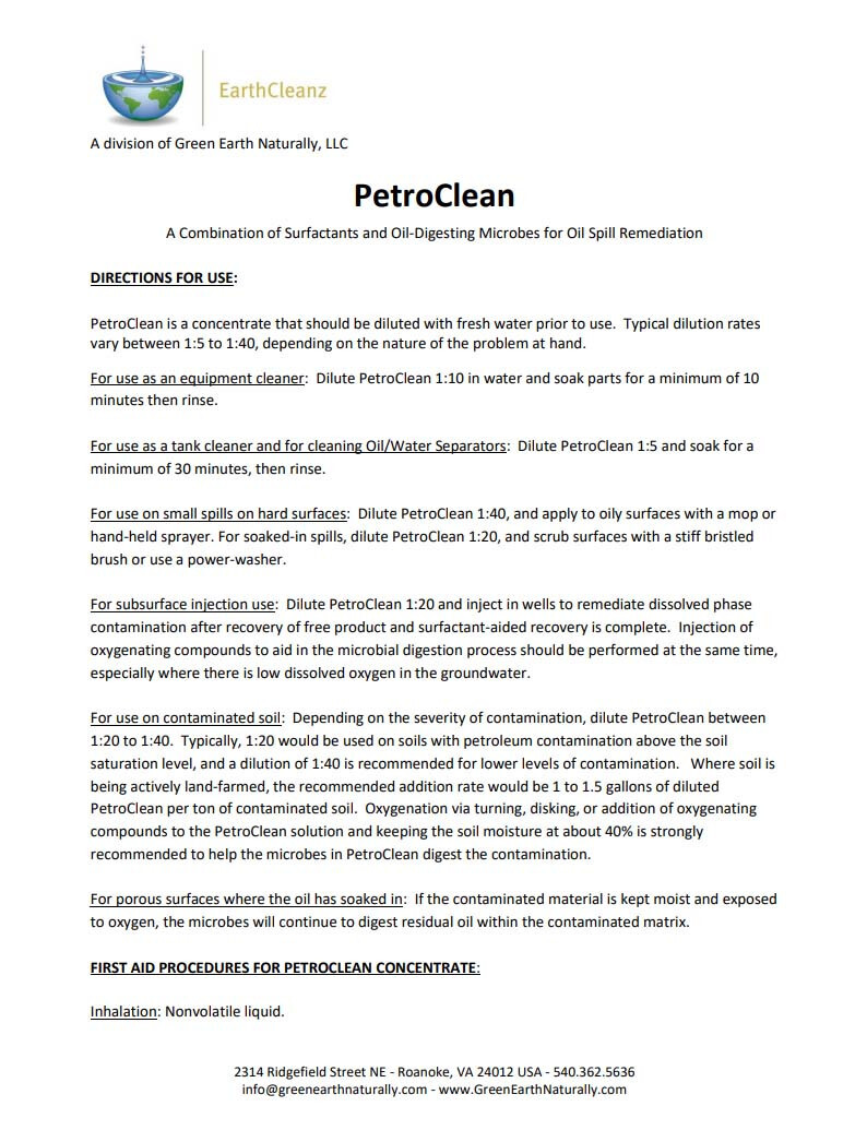 PetroClean -EPA Approved Degreaser and Petrochemical Spill Cleaner | eBay