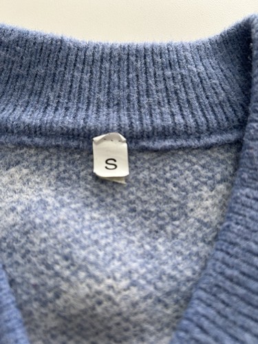 SHEIN Blue Cloud Knit Sweater Vest - Size S - Soft & Cozy Pullover | eBay