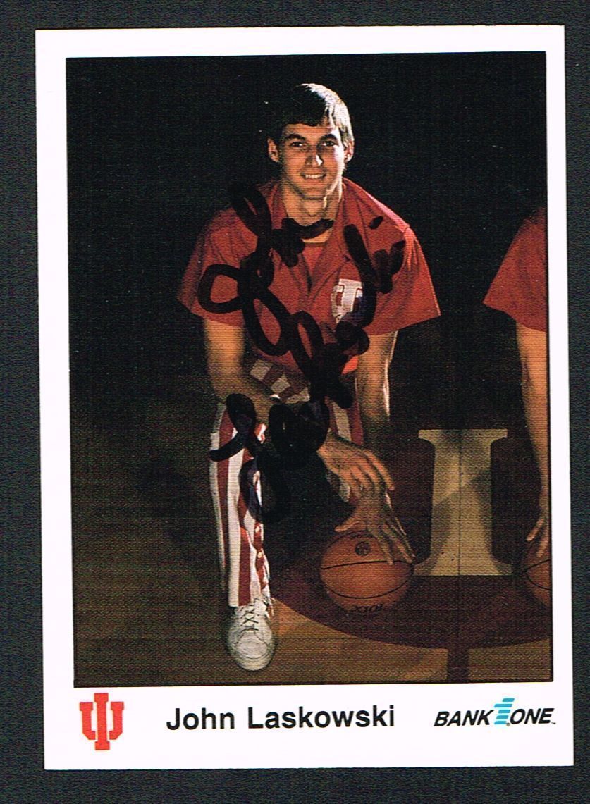 John Laskowski #33 signed autograph 1986 University of Indiana ...