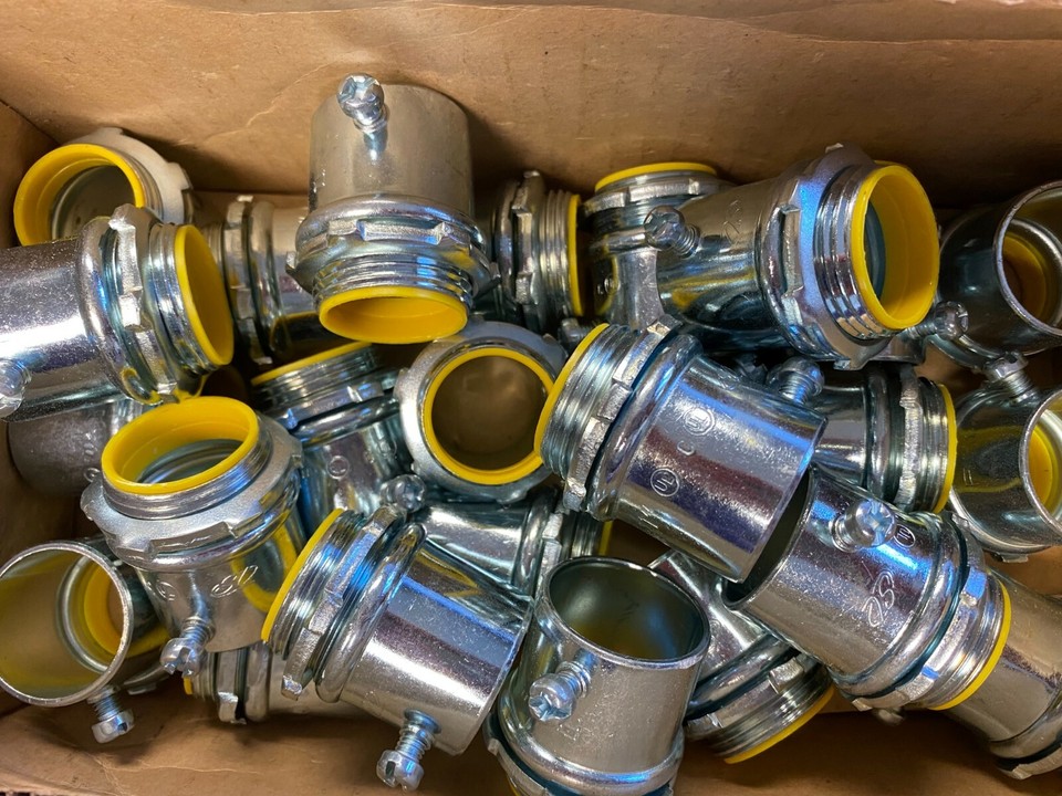 2124 HUBBELL RACO 1 " SET SCREW TYPE CONNECTOR INSULATED 25PIECE COUNT ...