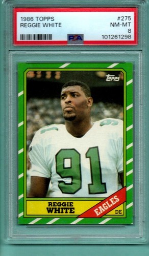 1986 Topps #275 Reggie White Rookie PSA8 Philadelphia Eagles Green Bay ...