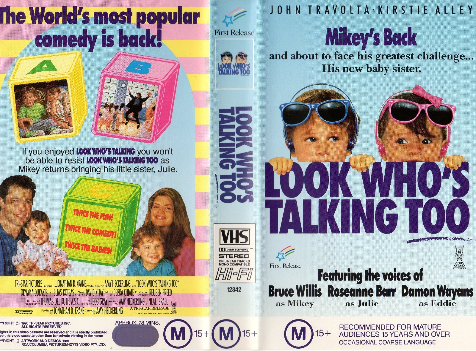 LOOK WHO'S TALKING TOO - Travolta VHS-PAL-NEW-Never played!!-Original ...