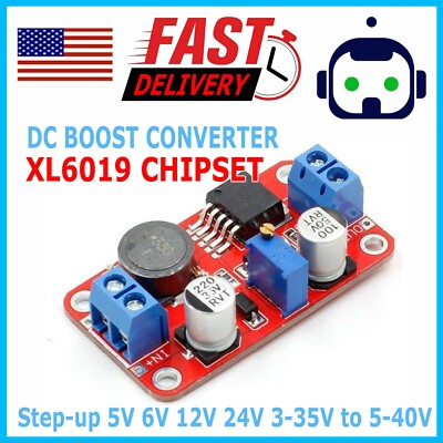 XL6019 30W 5A DC Boost Adjustable Voltage Converter Step Up Module ...