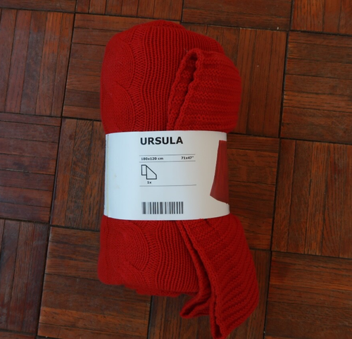 Ikea Ursula Red 71" x 47" throw blanket NEW Discontinued | eBay