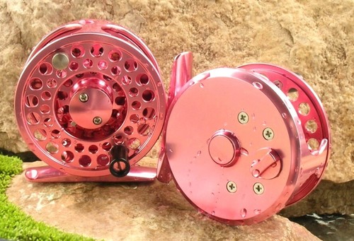 Rodmaker TREK 2 5/8" Pink Click & Pawl Fly Reel – Aluminum, 2/3wt Size ...