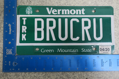 VERMONT VT VANITY LICENSE PLATE TAG #BRUCRU BREW CREW BEER BUDDIES ...