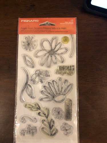FISKARS Clear Stamps PETALS FROM SCRATCH Flower Stem | eBay