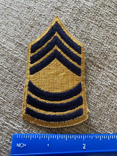 Korea War Era Master Sergeant Enlisted Rank Patch Blue Yellow INV6266 ...