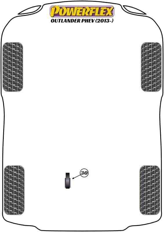 for Mitsubishi Outlander PHEV Rear Motor Mount Front Bush & Bracket ...