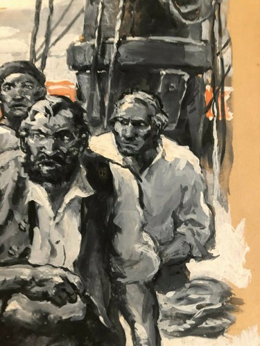 Rare Original Signed Pulp Illustration Art Painting Sailors George ...