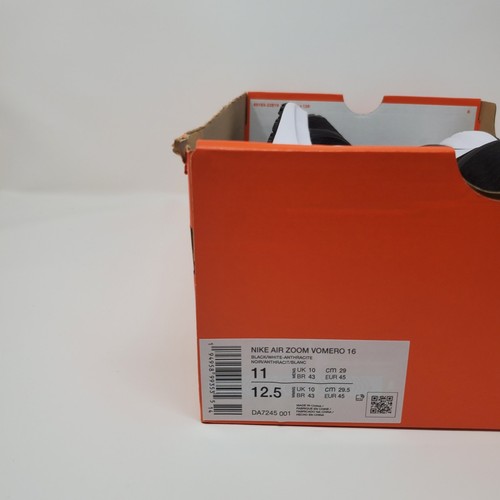 Nike Air Zoom Vomero 16 Men's Size 11 Black White DA7245-001 | eBay