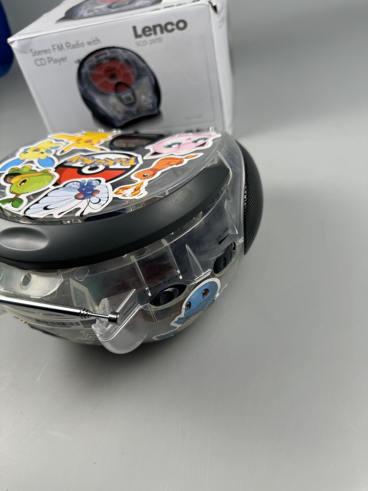 Lenco SCD 24 CD Player Kinder Boombox Radio UKW CD Radio Transparent ...