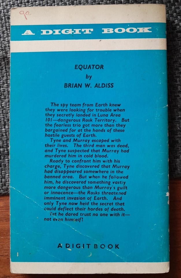Brian Aldiss - Equator - Digit Paperback - 1958 Vintage Scifi Books ...