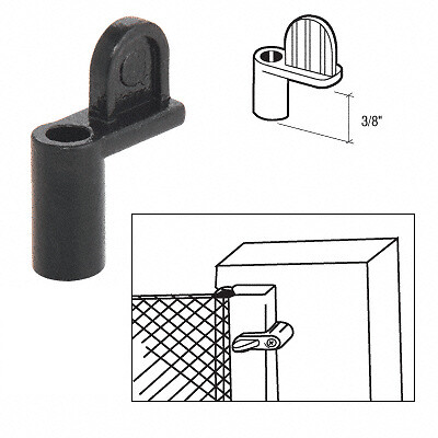 CRL WSC316BL Black 3/8" Die Cast Window Screen Clip - Bulk - pack of ...